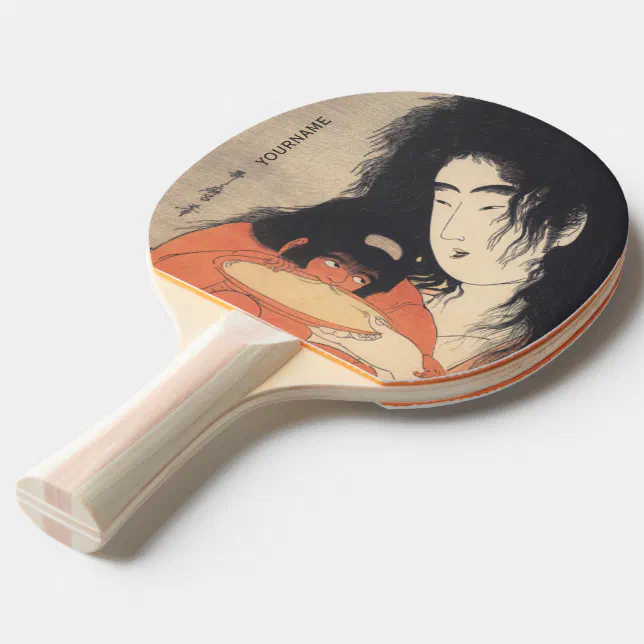 Utamaro’s Japanese Art custom ping pong paddle | Zazzle
