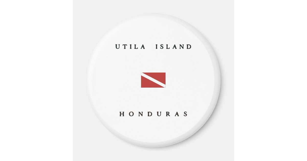 Utila Island Honduras Scuba Dive Flag Magnet | Zazzle