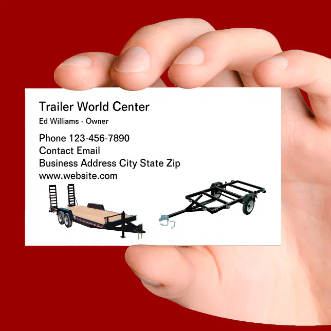 Utility Trailers And Hitch Supplies Business Card | Zazzle