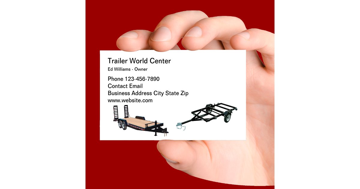 Utility Trailers And Hitch Supplies Business Card | Zazzle