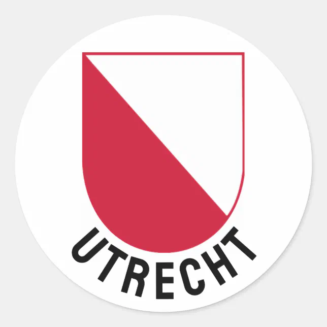 Utrecht coat of arms - Netherlands Classic Round Sticker | Zazzle