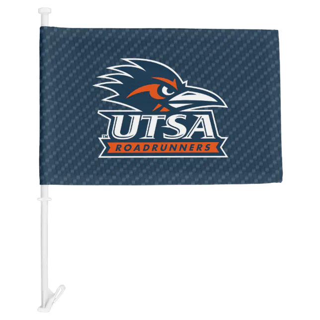 UTSA Carbon Fiber Pattern Car Flag | Zazzle