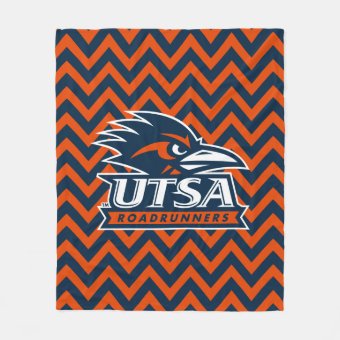 UTSA Chevron Pattern Fleece Blanket | Zazzle