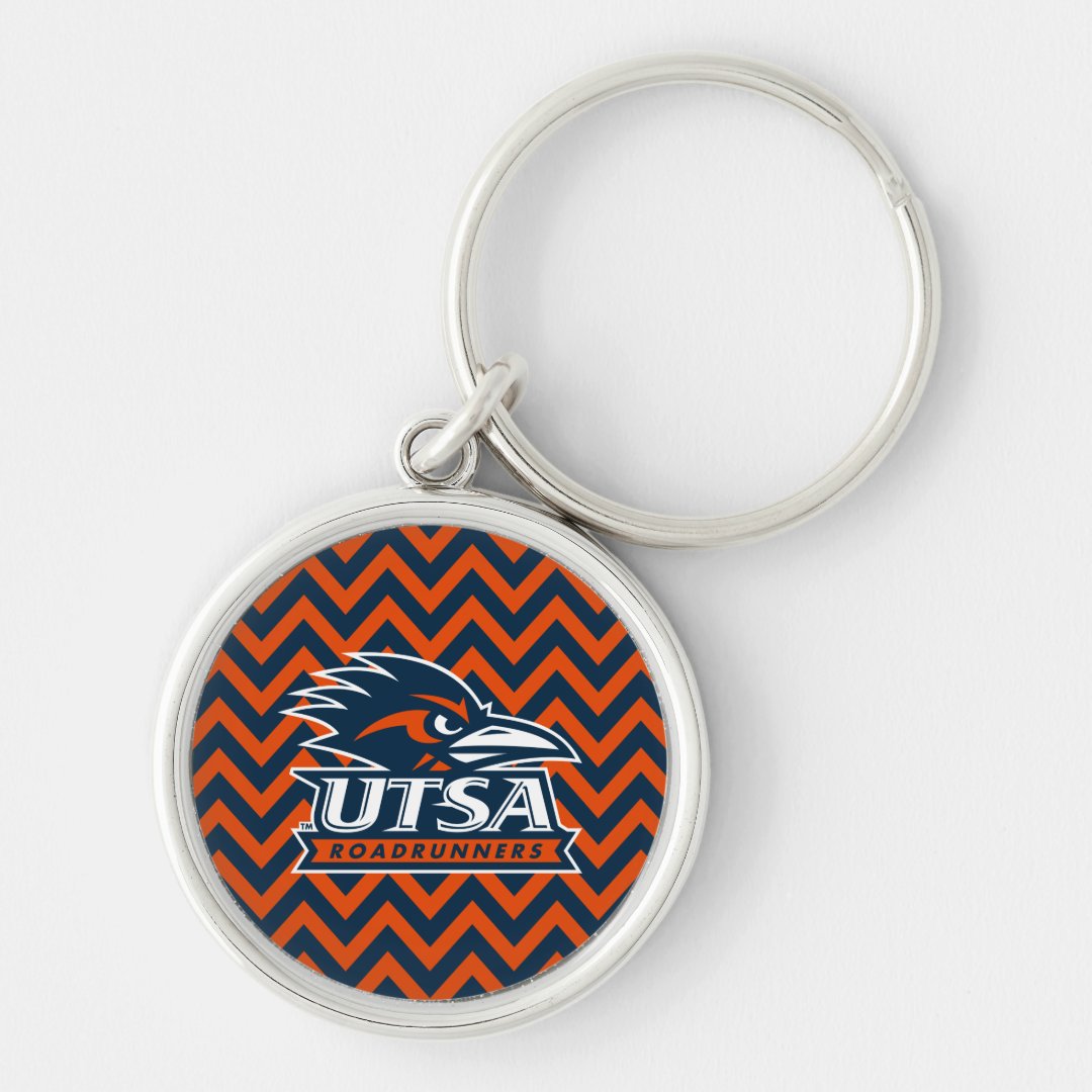 UTSA Chevron Pattern Keychain | Zazzle