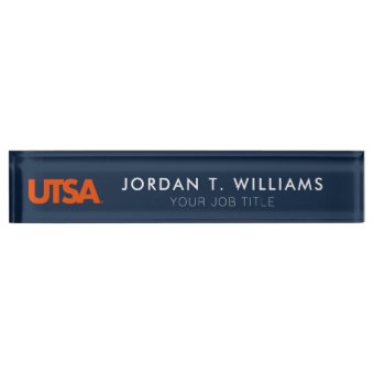 UTSA DESK NAME PLATE | Zazzle