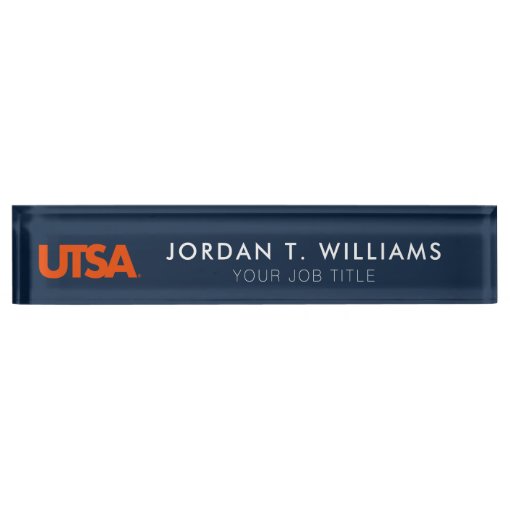UTSA DESK NAME PLATE | Zazzle