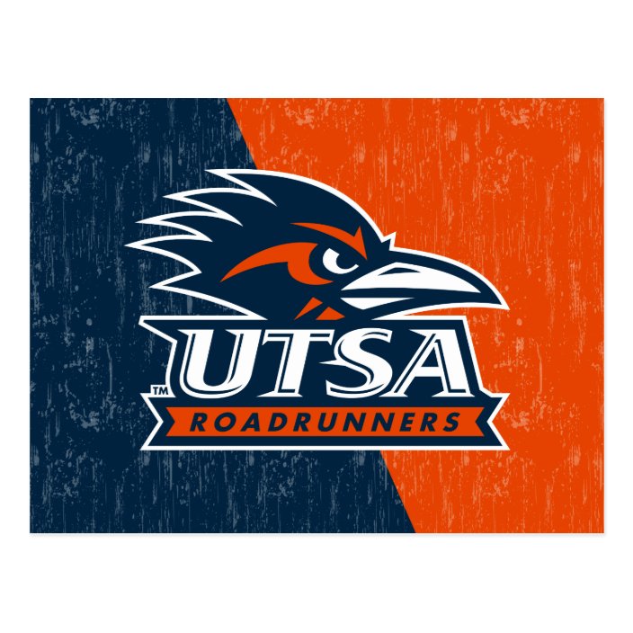UTSA Logo Color Block Distressed Postcard | Zazzle.com