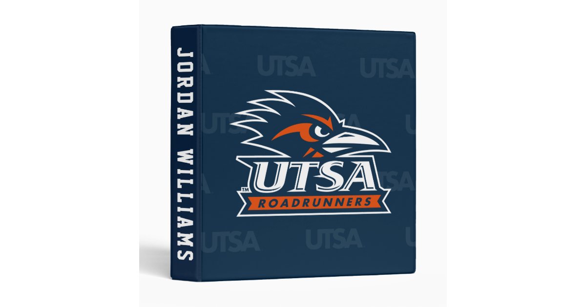 UTSA Logo University Watermark 3 Ring Binder | Zazzle