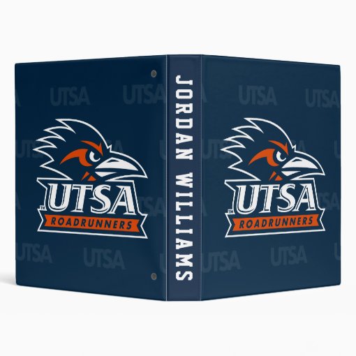 UTSA Logo University Watermark 3 Ring Binder | Zazzle