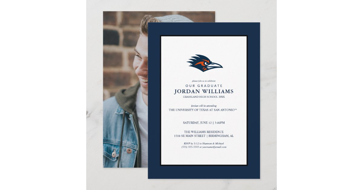 UTSA Roadrunners Logo Graduation Announcement | Zazzle
