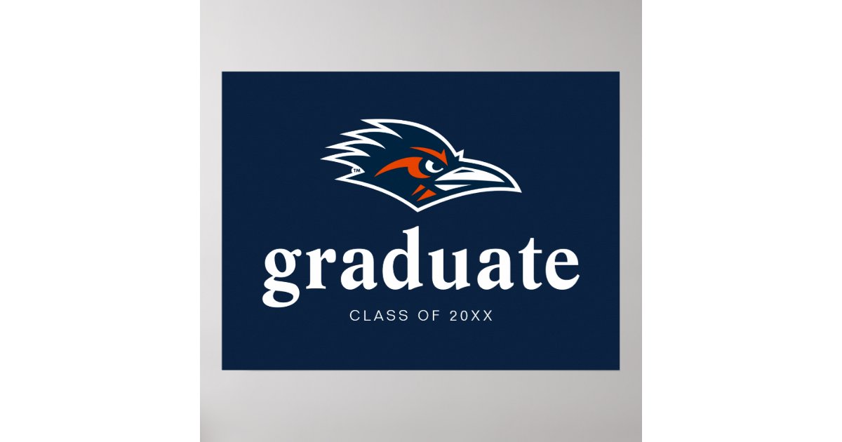 UTSA Roadrunners Logo Graduation Poster | Zazzle