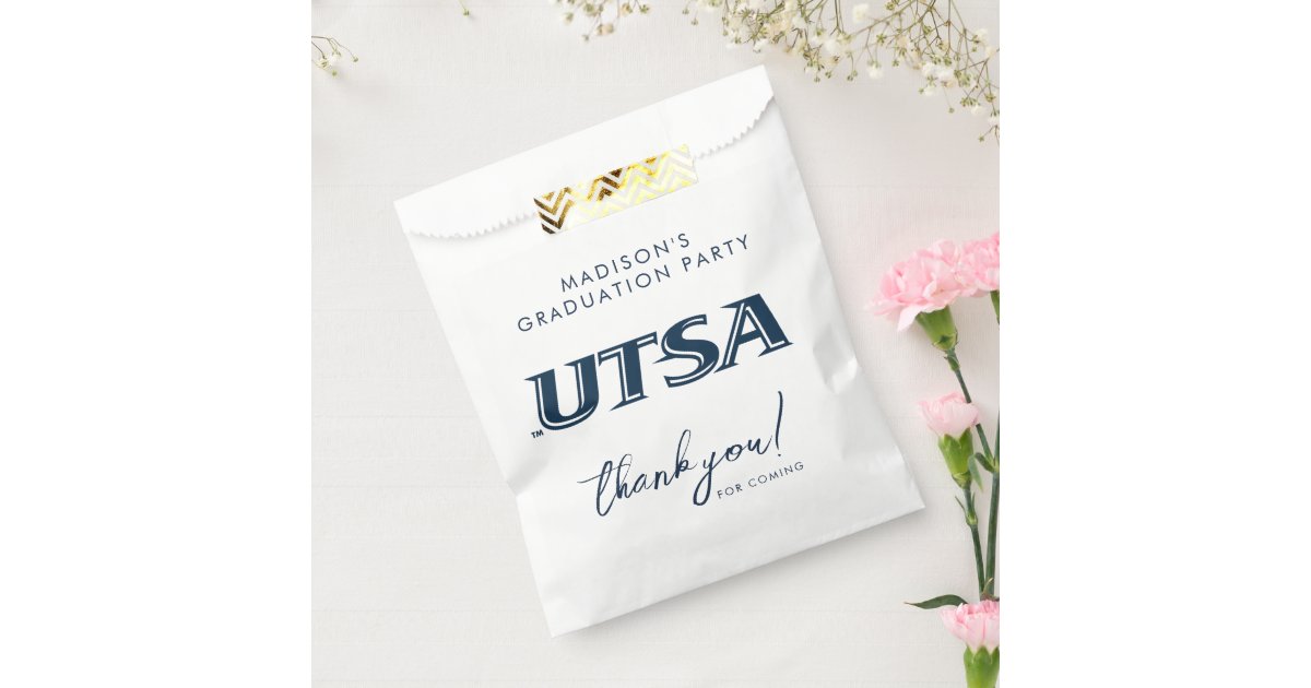UTSA Wordmark Logo Graduation Favor Bag | Zazzle