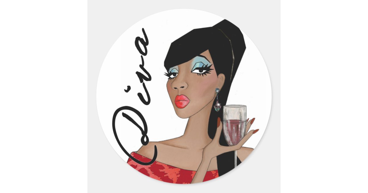 Utterly Fabulous Diva stickers | Zazzle