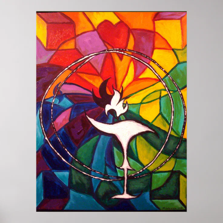 UU Chalice LARGE ART POSTER Unitarian Universalist | Zazzle