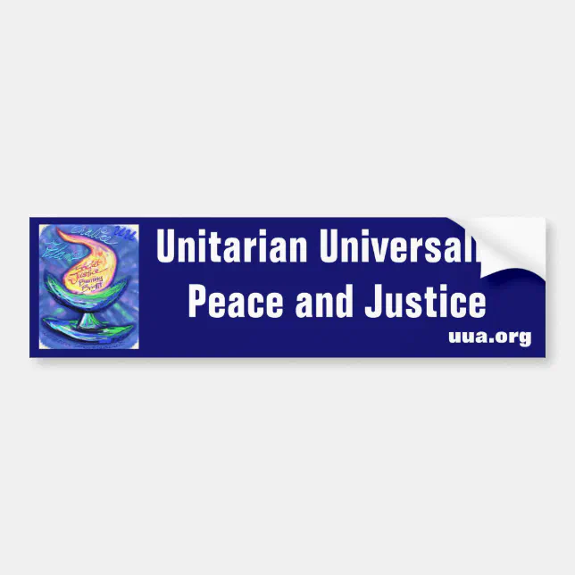 UU Chalice Peace and Justice Bumper Sticker | Zazzle