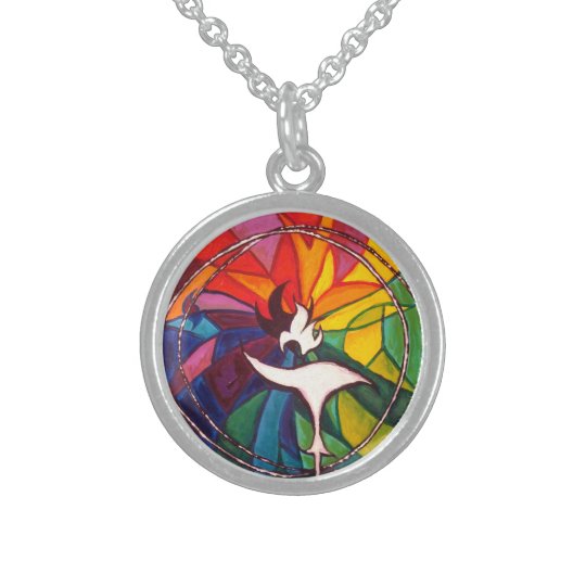 UU Chalice Round Silver Unitarian Universalist Sterling Silver Necklace ...
