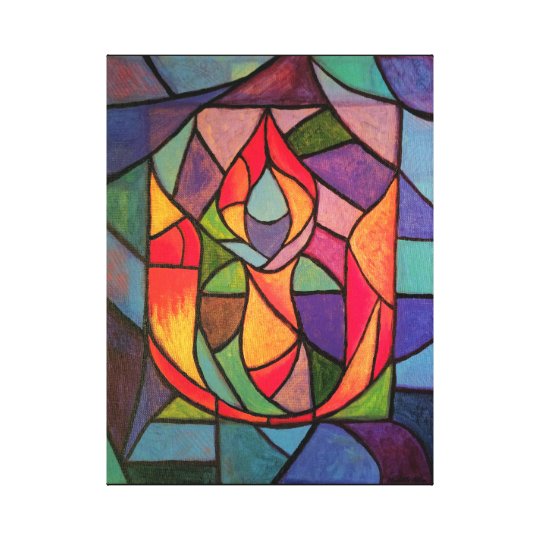 UU Flaming Chalice Original Artwork Canvas Print | Zazzle.com