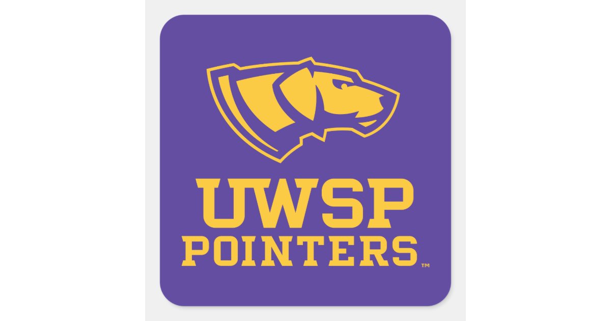 UWSP Pointers Square Sticker | Zazzle