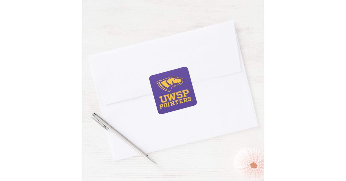 UWSP Pointers Square Sticker | Zazzle