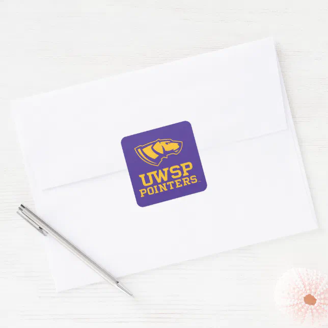 UWSP Pointers Square Sticker | Zazzle