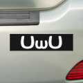 UwU Happy Anime Face Emoticon Bumper Sticker | Zazzle
