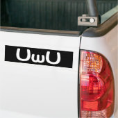 UwU Happy Anime Face Emoticon Bumper Sticker | Zazzle