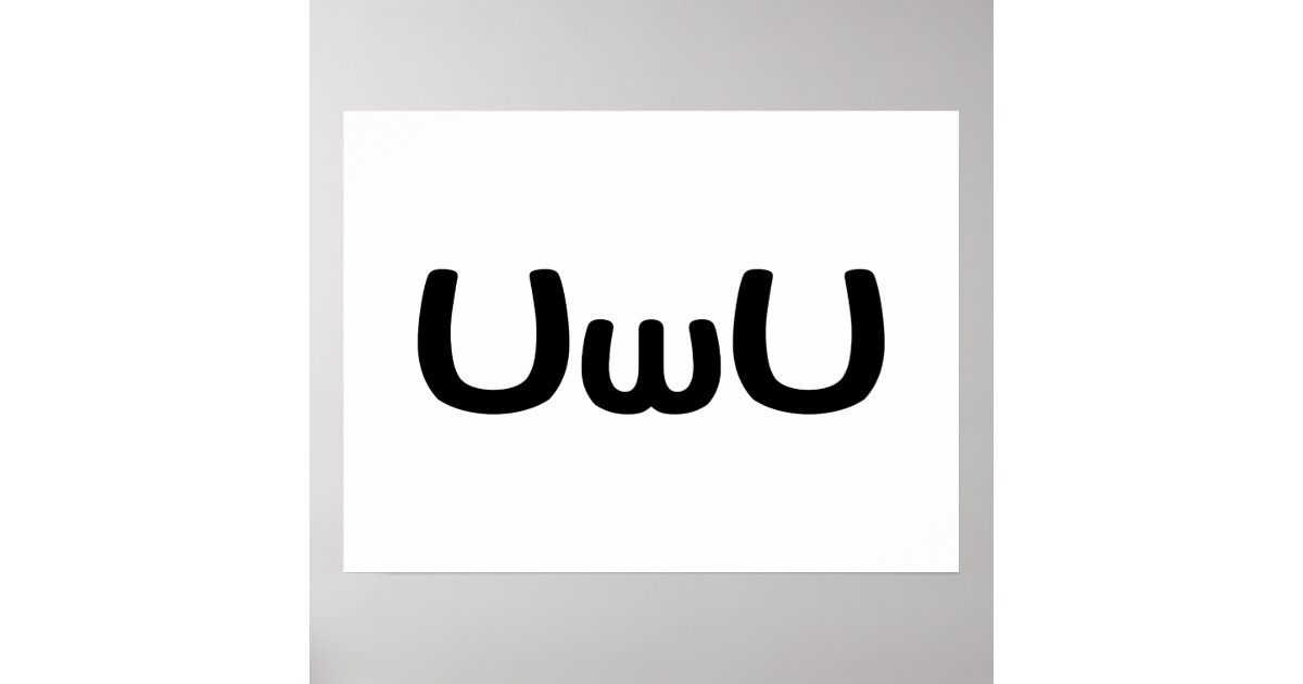 UwU Happy Anime Face Emoticon Poster | Zazzle