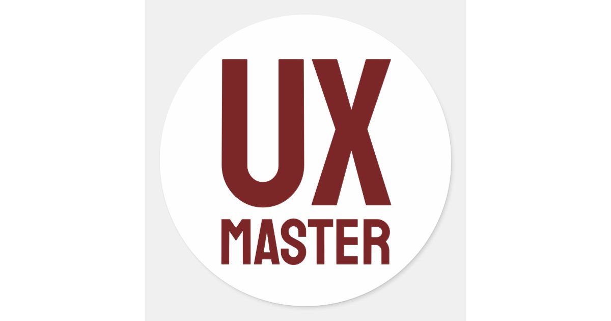 UX Master Classic Round Sticker | Zazzle