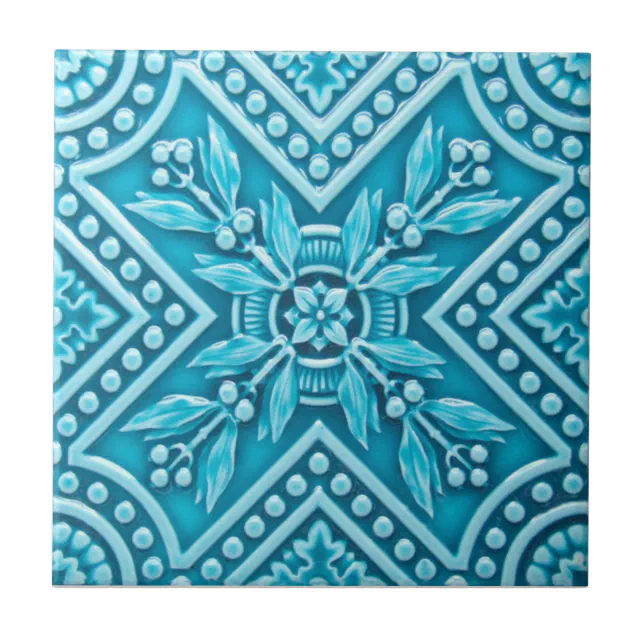 V0018 Victorian Antique Reproduction Ceramic Tile | Zazzle