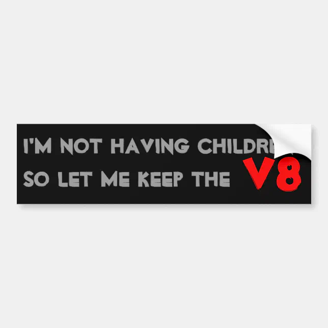 V8 BUMPER STICKER | Zazzle