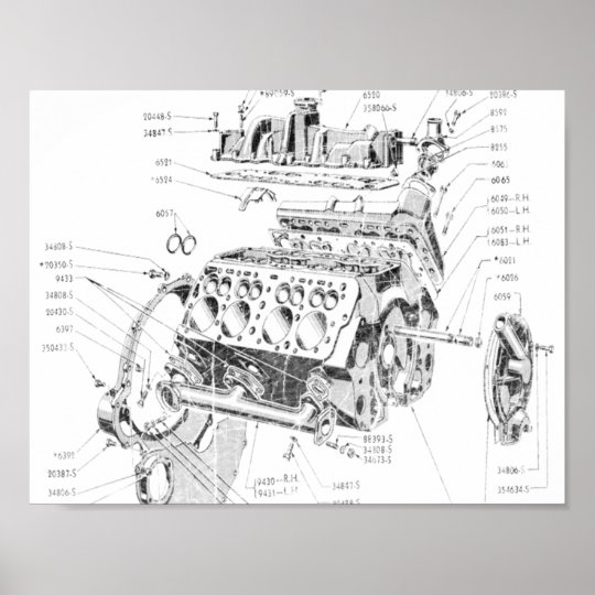 V8 engine poster | Zazzle.com