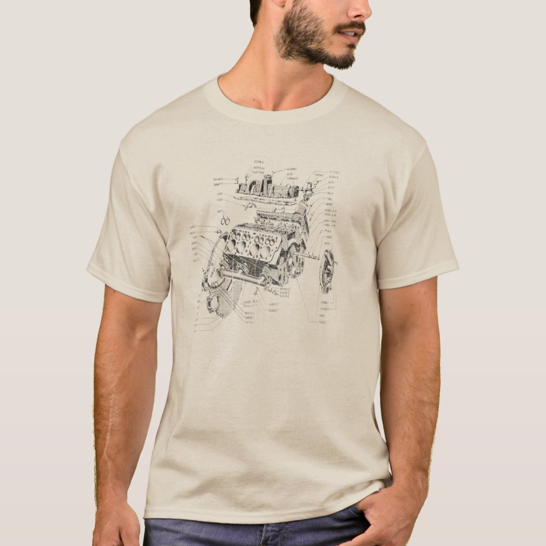 V8 engine T-Shirt | Zazzle