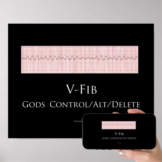 V Fib Poster | Zazzle