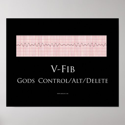 V Fib Poster | Zazzle