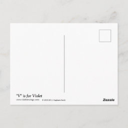 V for Violets Flower Monogram Postcard | Zazzle