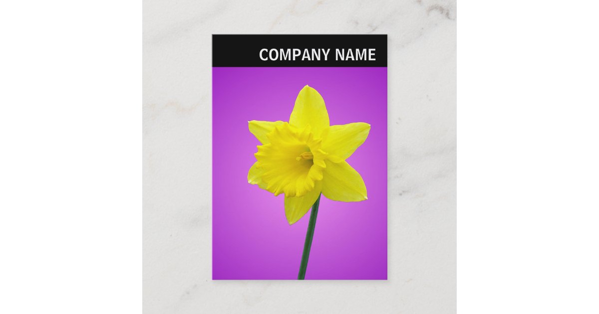 V Header - Photo - Daffodil Business Card | Zazzle