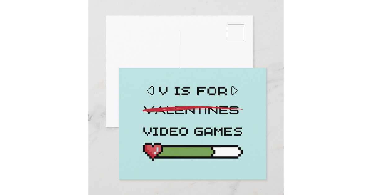V Is For Video Games Postcard | Zazzle