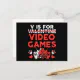 V Is For Video Games Valentine Gamer Postcard | Zazzle