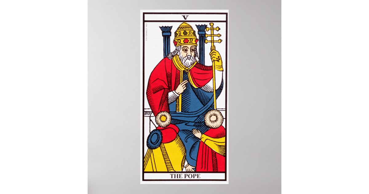 V The Pope, Tarot card Poster | Zazzle