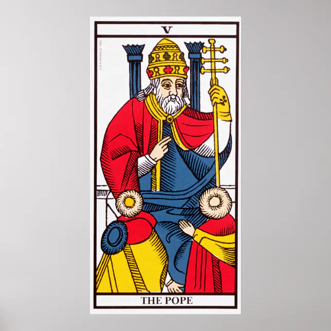 V The Pope, Tarot card Poster | Zazzle