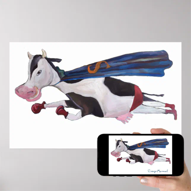 Vaca voladora poster | Zazzle