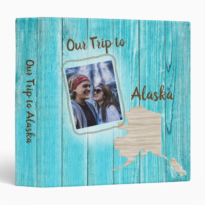 Vacation Alaska Photo Album Blue Board 3 Ring Binder | Zazzle.com