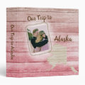 Vacation Alaska Photo Album Red Board 3 Ring Binder | Zazzle