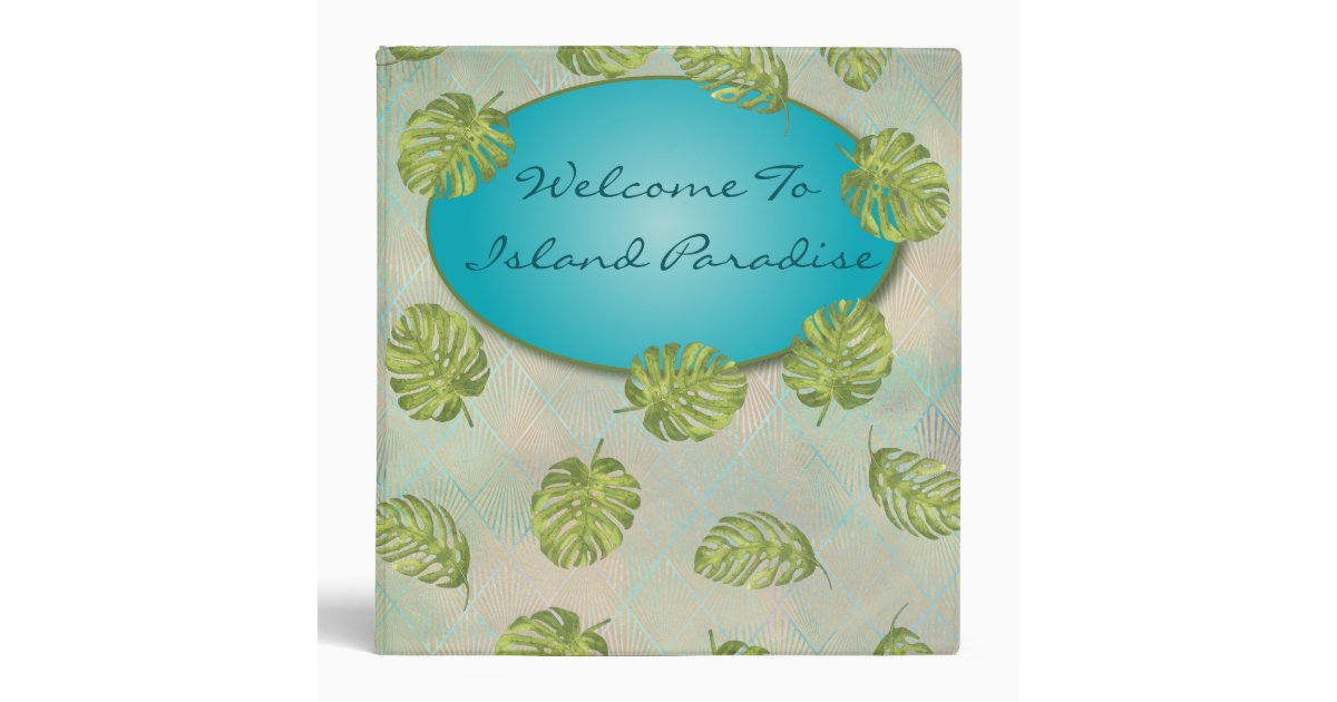 Vacation Beach Cottage Rental Welcome Book Binder | Zazzle