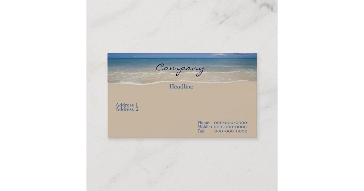 Vacation Business Card | Zazzle