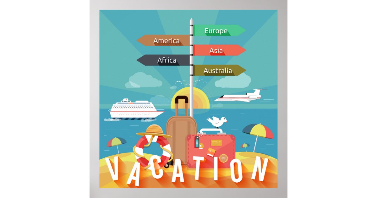 Vacation Destinations Poster | Zazzle