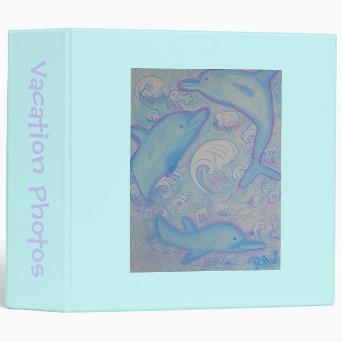 Vacation Photo Album -happy dolphins Binder | Zazzle.com
