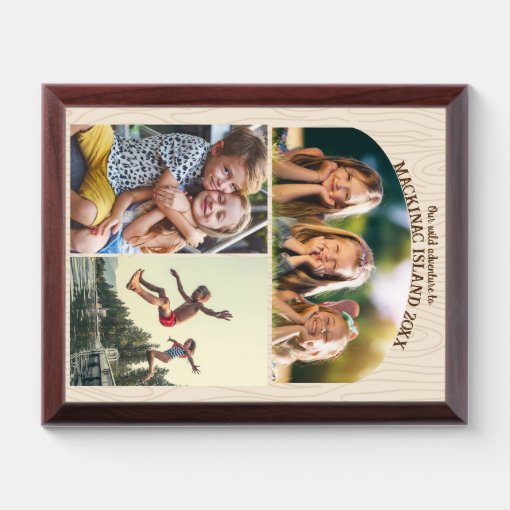 Vacation Photo Collage Family Reunion Memory Album Award Plaque | Zazzle