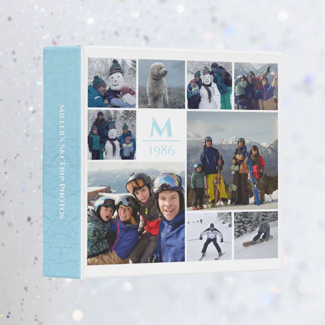 Vacation Photo Collage Keepsake Album 3 Ring Binder | Zazzle