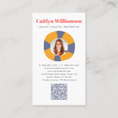 Vacation Real Estate Photo QR Code Fun Beach House Business Card | Zazzle